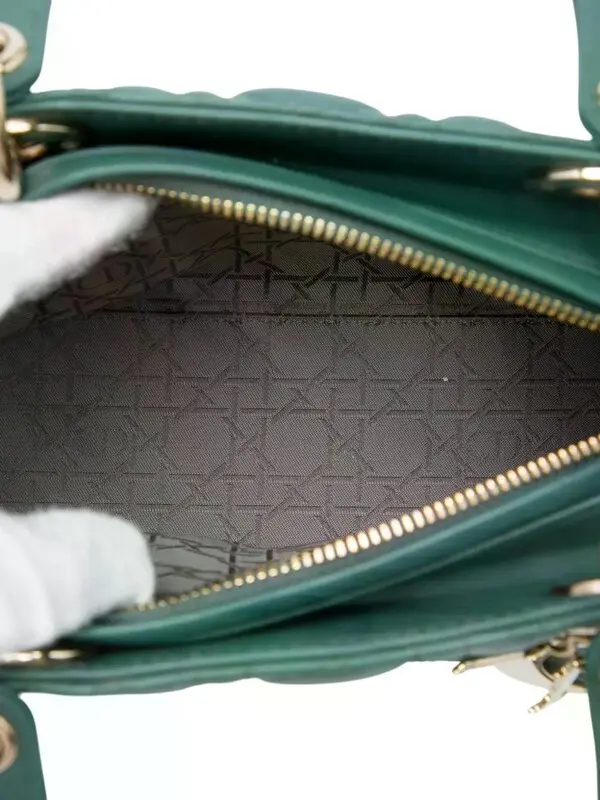 Dior 2019 Medium Lambskin Cannage Lady Satchel