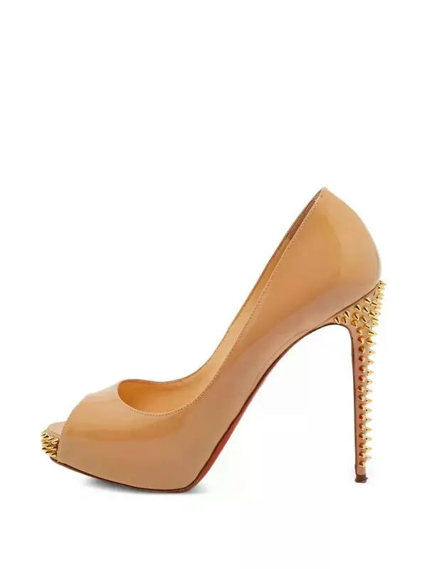 CHRISTIAN LOUBOUTIN New Very Prive Spikes Pumps - Neutrals