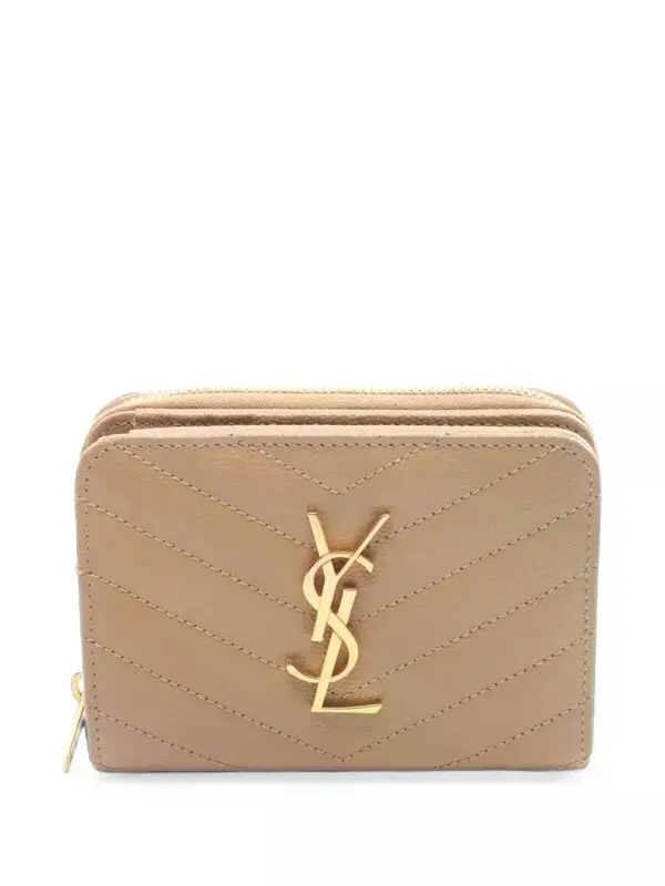 Saint Laurent 2010s Monogram Zip-around Wallet