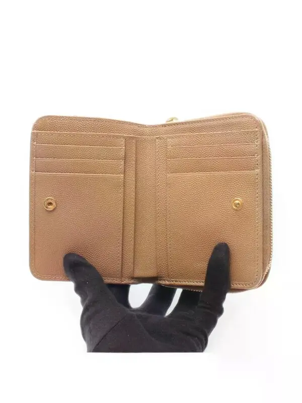 Saint Laurent 2010s Monogram Zip-around Wallet
