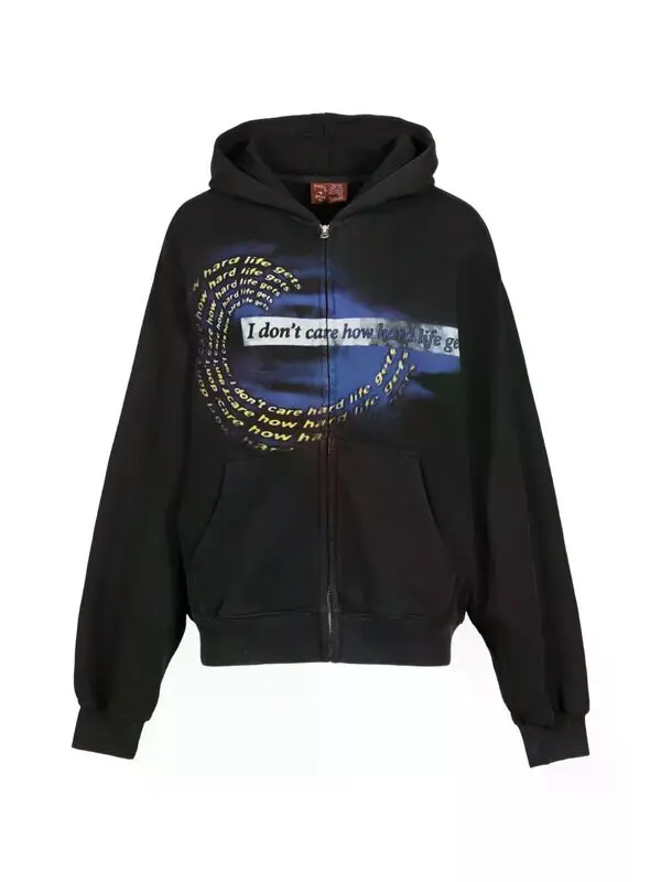 PRAYING Graphic-print Zip-up Hoodie