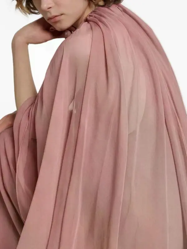 Alberta Ferretti Cape-style Ruffled Maxi Dress