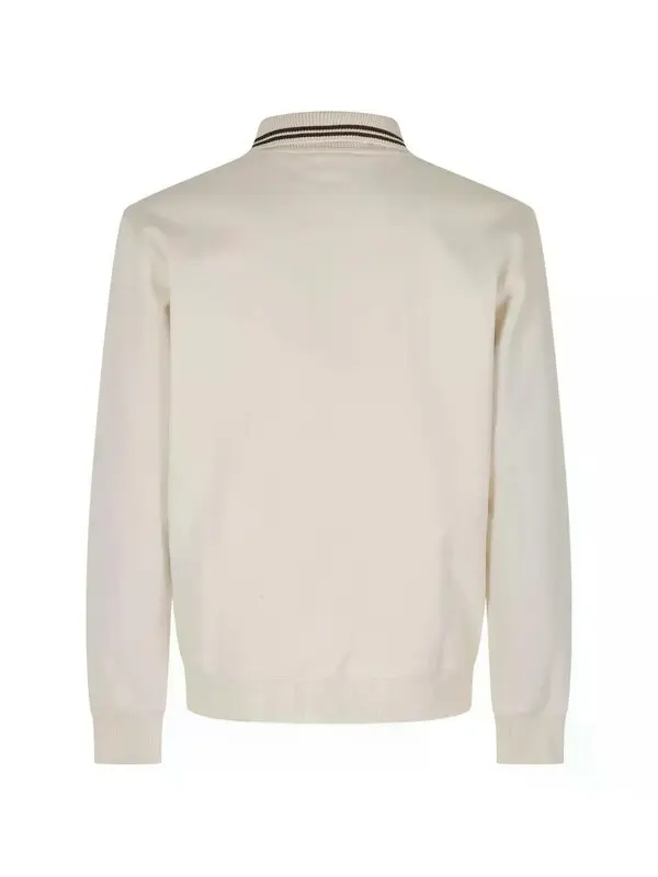 Drole De Monsieur Logo-embroidered Tipped Polo Shirt - Neutrals