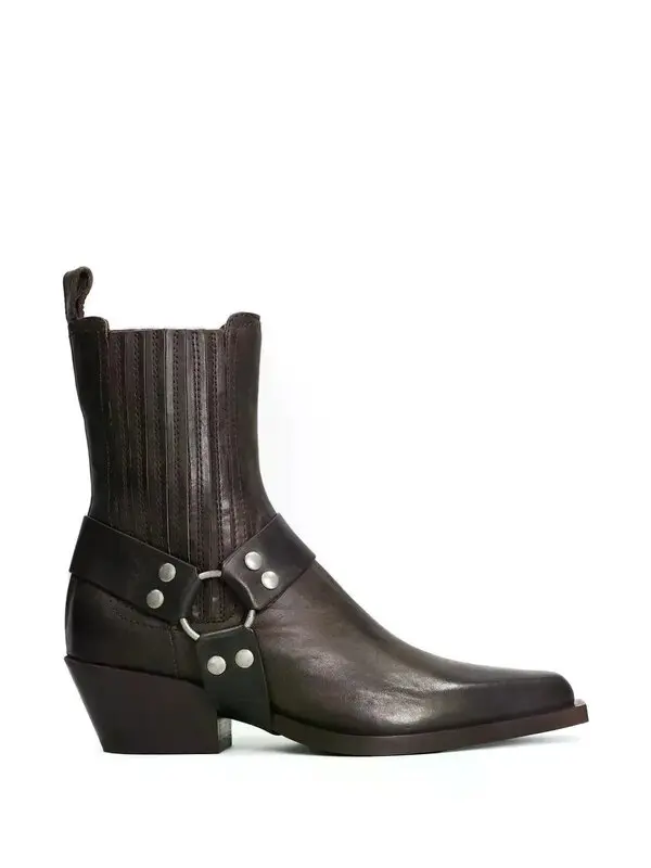 BIBI LOU Neri Biker-leather Boots - Brown