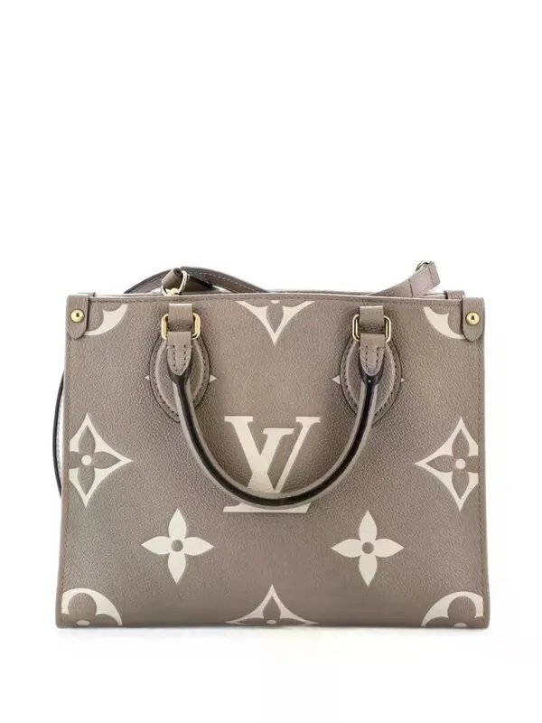 LOUIS VUITTON Onthego Bicolor Monogram Empreinte Giant Pm Tote Bag - Brown