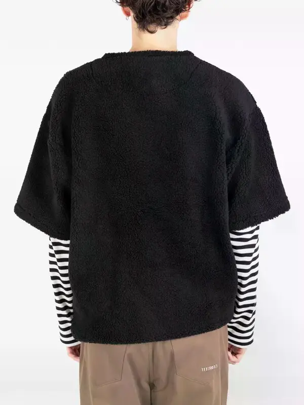 SOCIETE ANONYME Fleece-texture Logo-patch T-shirt