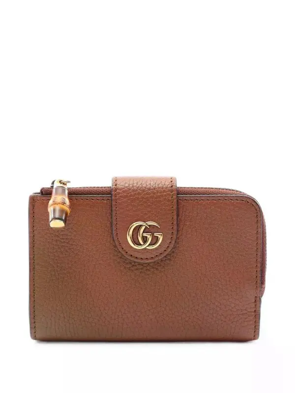 Gucci 2010s Medium Bamboo Double G Wallet