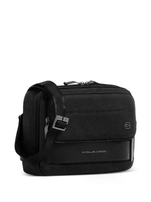 PIQUADRO Logo-plaque Messenger Bag - Black