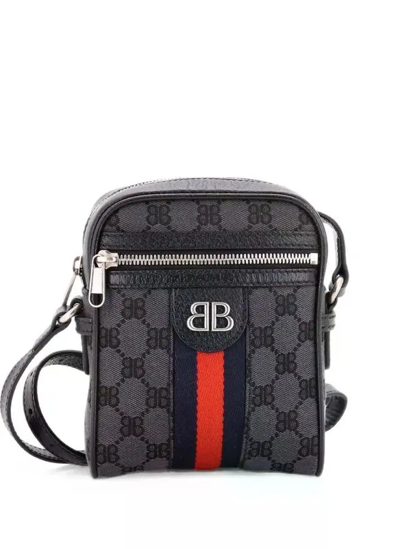 Balenciaga X Gucci The Hacker Project Zip Messenger Bag Bb Canvas Mini Crossbody Bag