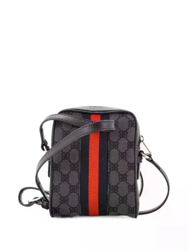 Balenciaga X Gucci The Hacker Project Zip Messenger Bag Bb Canvas Mini Crossbody Bag