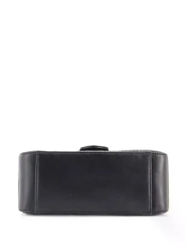 Gucci Gg Marmont Top Handle Flap Bag Matelasse Leather Mini Satchel