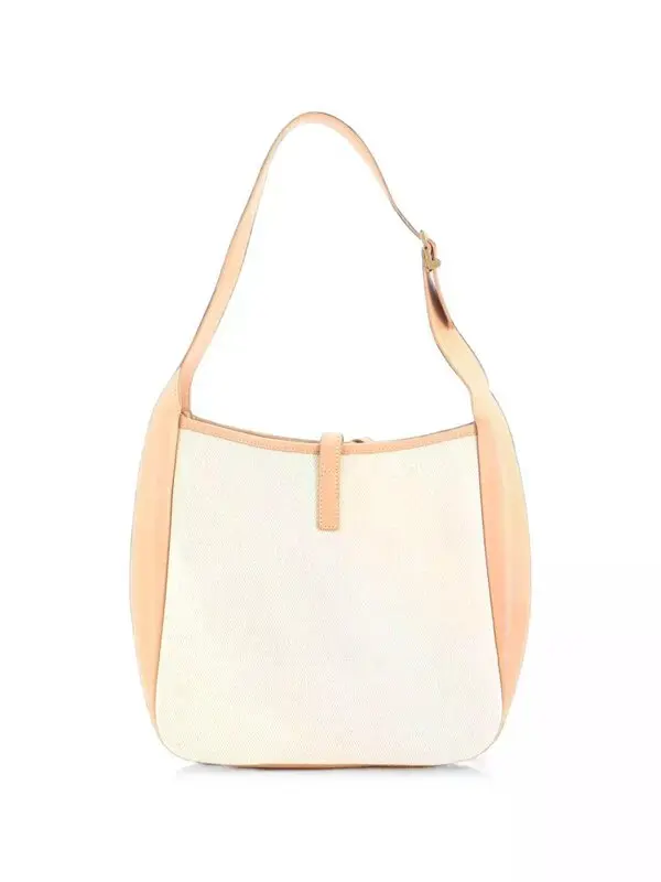Saint Laurent Le 5 A 7 Supple Canvas And Leather Small Hobo Bag