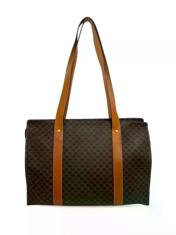 Celine 1996 Macadam Coated Canvas Tote Bag