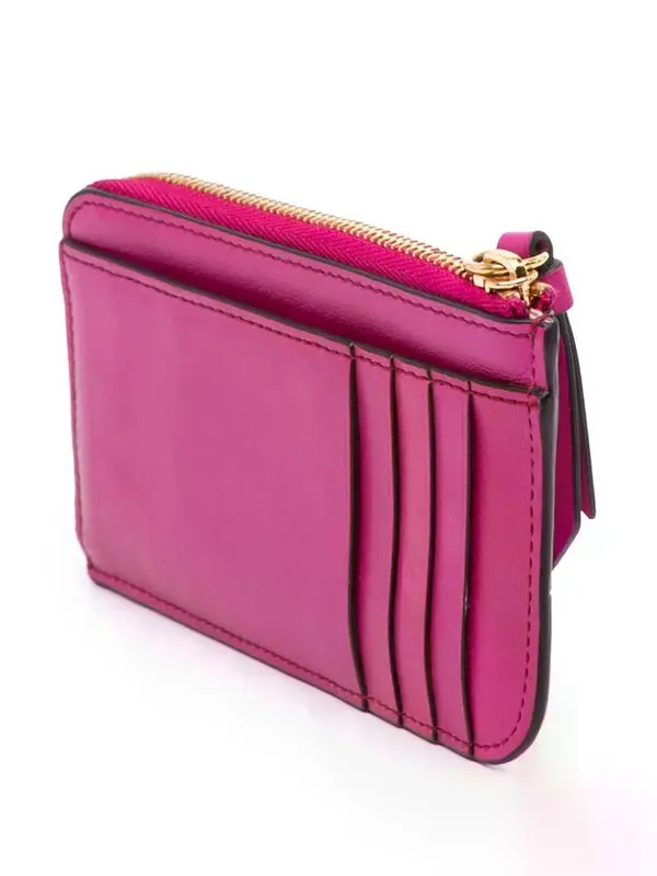 Chloé 2010-2026 Croc Embossed Leather C Coin Card Holder