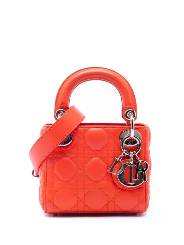 Dior 2015 Micro Lambskin Cannage Lady Satchel