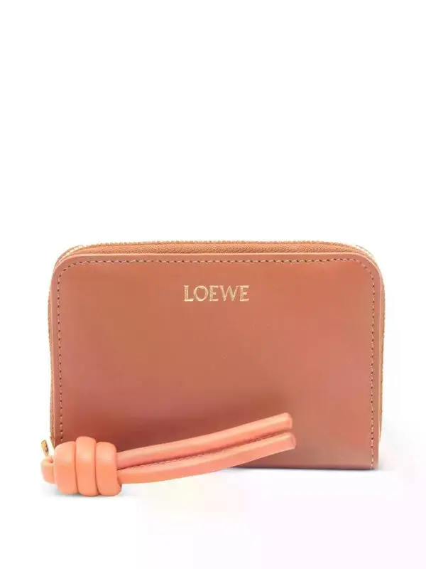 Loewe 2010s Knot-detail Coin Holder - Brown