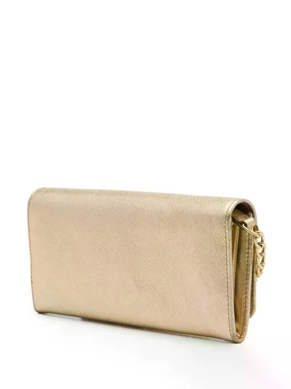 Prada 2013-2026 Metallic Saffiano Wallet On Chain Crossbody Bag