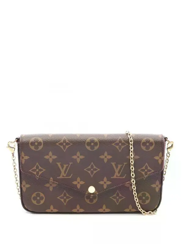 LOUIS VUITTON 2018 Felicie Pochette Clutch Bag - Brown