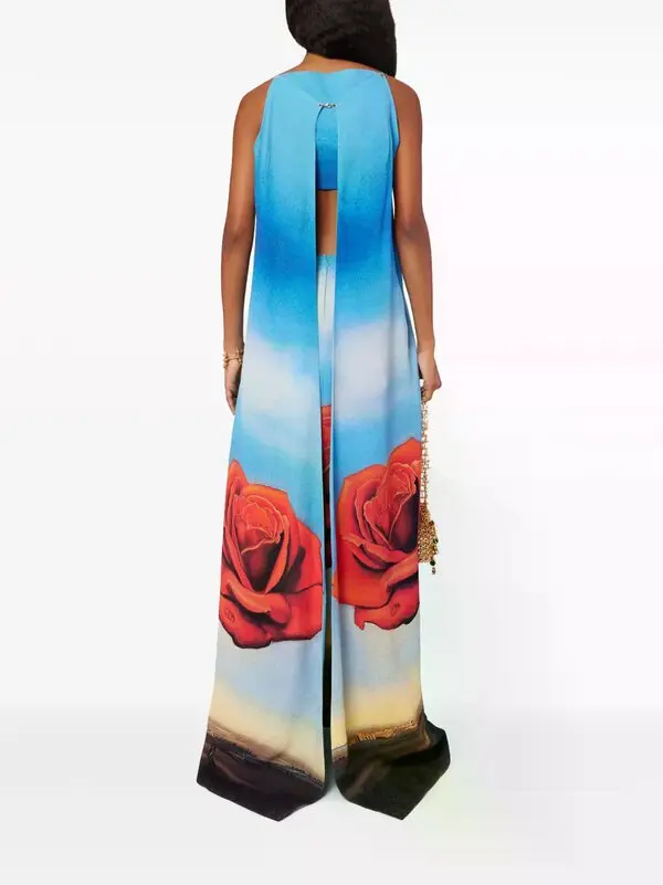 Rabanne Meditative Rose-print Maxi Dress