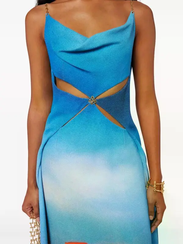 Rabanne Meditative Rose-print Maxi Dress