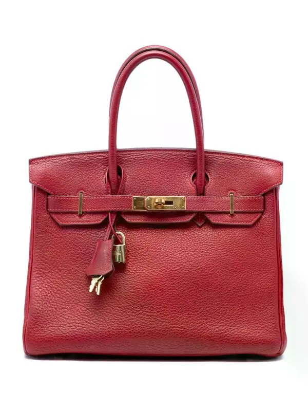 Hermès 2005 Clemence Birkin Retourne 30 Handbag - Red