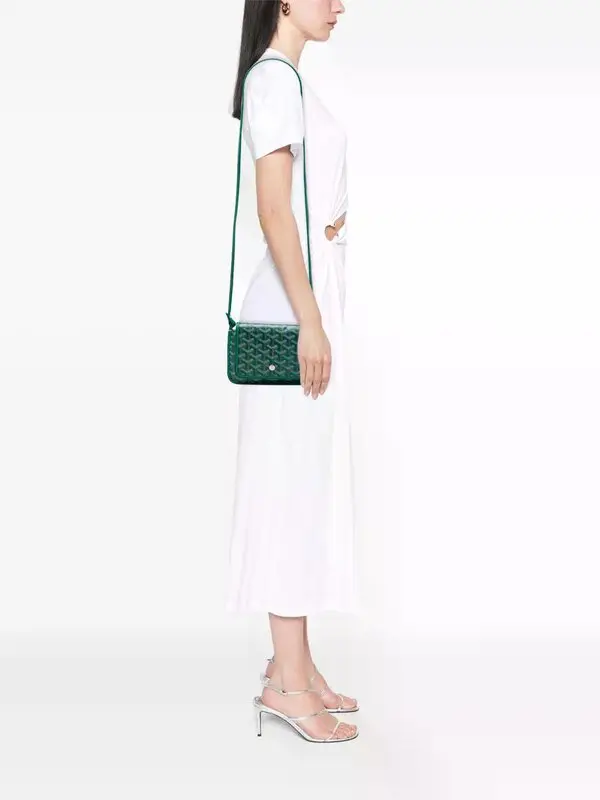 Goyard 2019 Goyardine Plumet Pocket Wallet Crossbody Bag - Green
