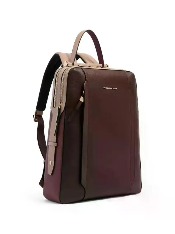 PIQUADRO Rfid-blocking Leather Laptop Backpack