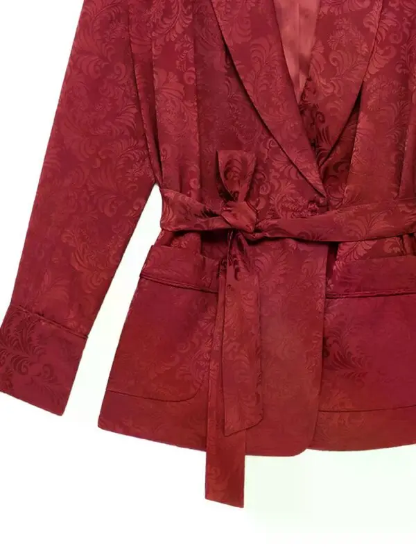 Malìparmi Damask-jacquard Wrap Blazer