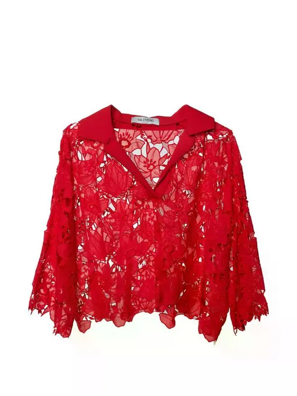 Valentino Garavani Floral Guipure Lace Top