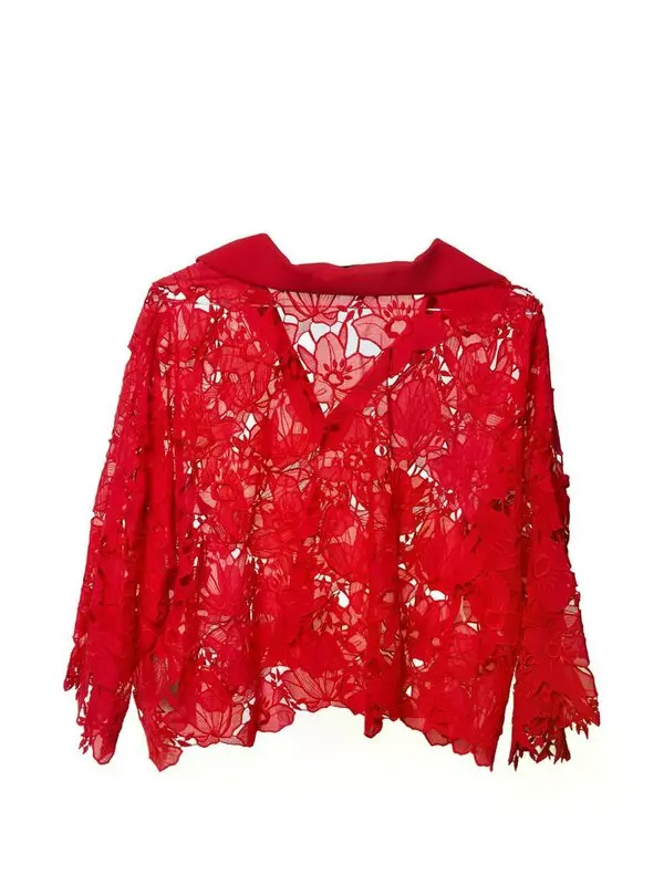 Valentino Garavani Floral Guipure Lace Top