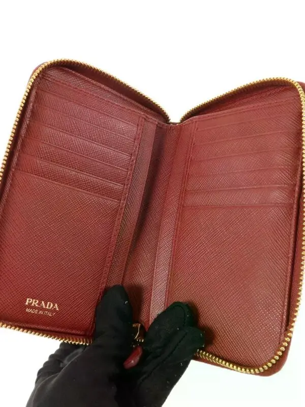 Prada Saffiano Leather Zip-around Wallet