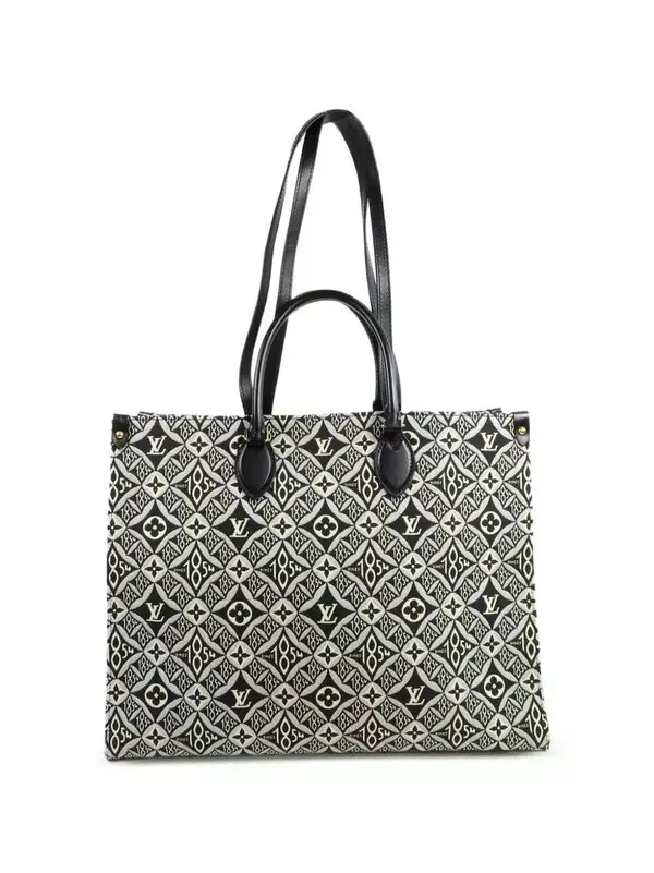 LOUIS VUITTON Gm Jacquard Since 1854 Onthego Tote Bag - Black