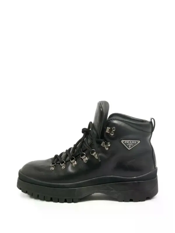 Prada Brixxen Lace-up Combat Boots