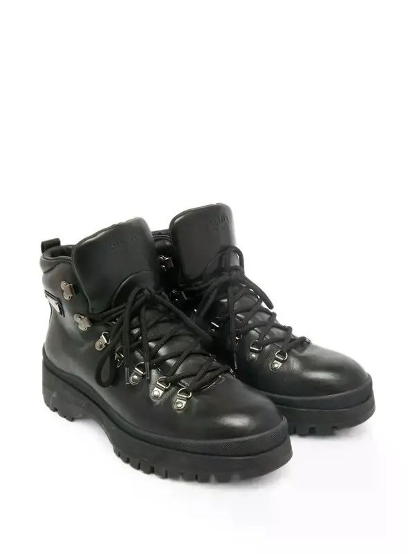 Prada Brixxen Lace-up Combat Boots