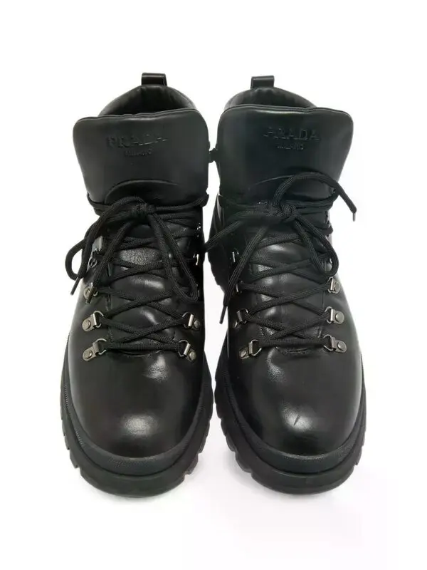 Prada Brixxen Lace-up Combat Boots