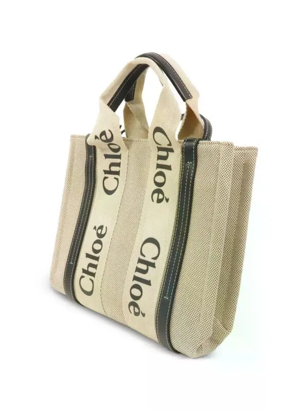 Chloé Small Woody Logo-strap Tote Bag - Neutrals