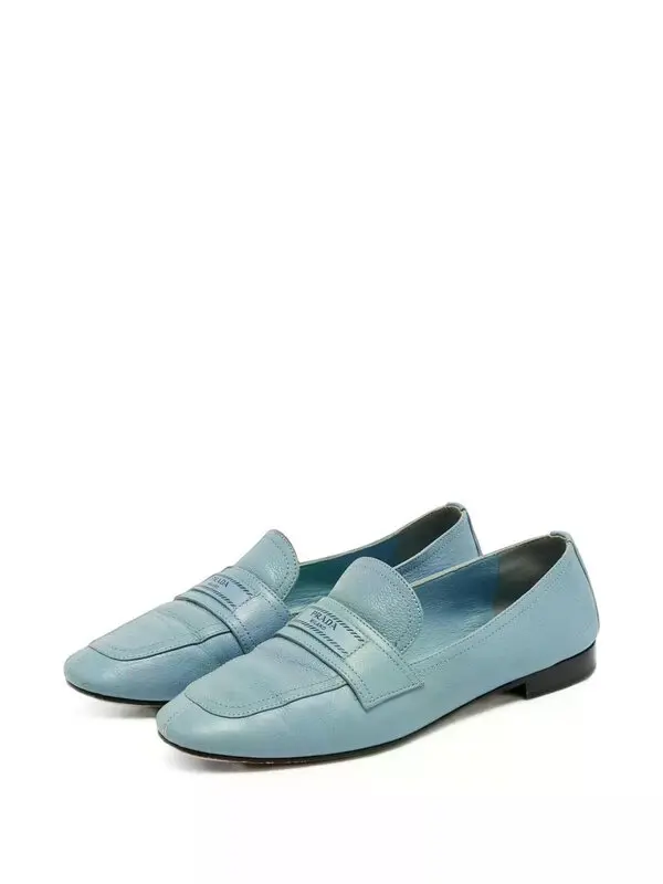 Prada Logo-patch Penny-slot Loafers