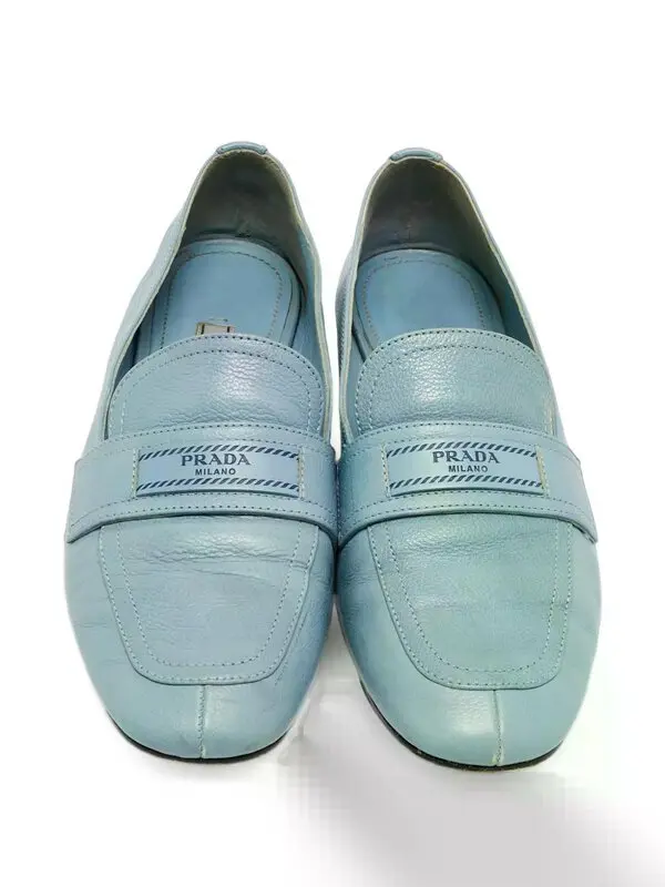Prada Logo-patch Penny-slot Loafers