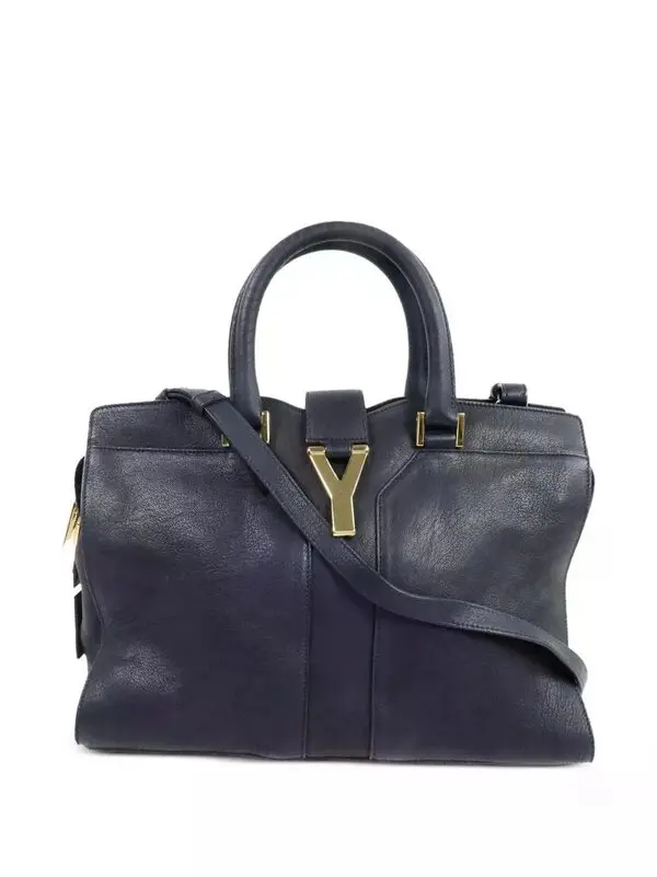 Saint Laurent Cabas Chyc Calf Leather Handbag - Blue
