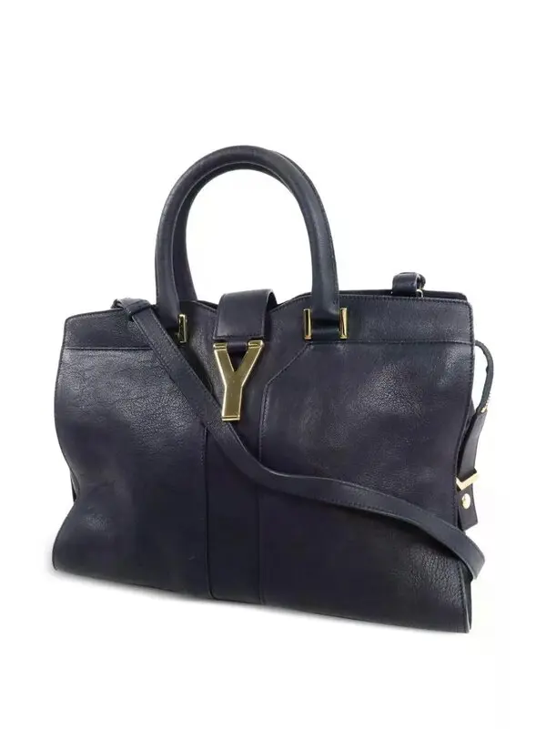 Saint Laurent Cabas Chyc Calf Leather Handbag - Blue