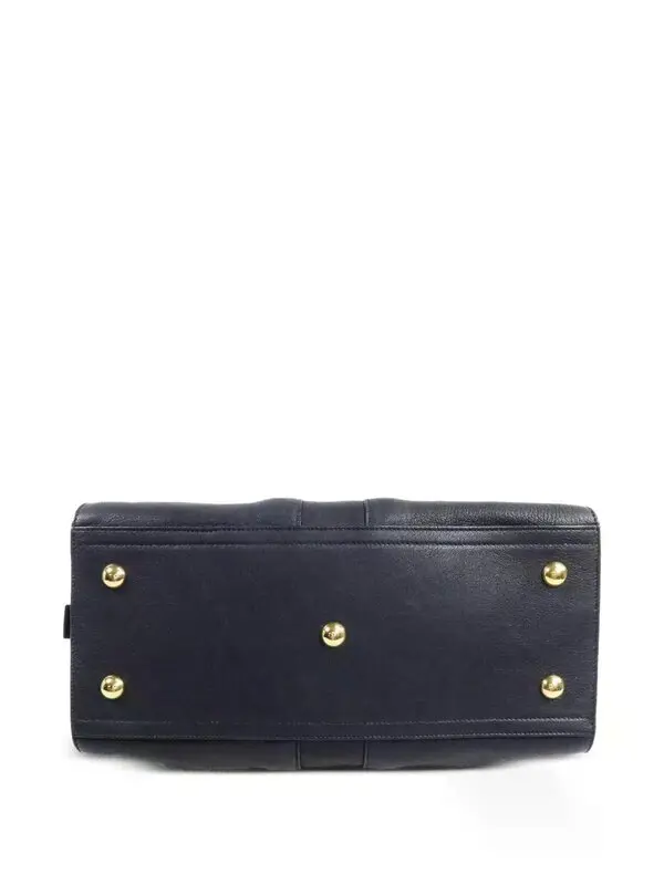 Saint Laurent Cabas Chyc Calf Leather Handbag - Blue