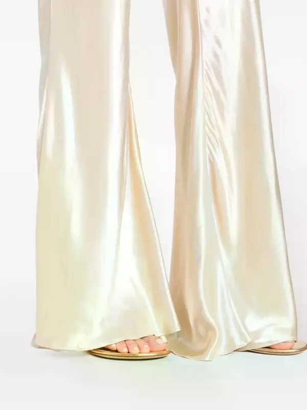 Erika Cavallini High-waisted Flared Trousers - Neutrals