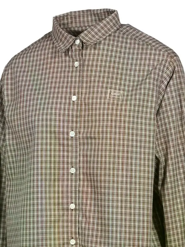 GLOWNY Check Embroidered Button-up Shirt