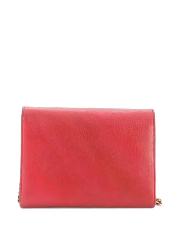 Gucci Gg Marmont Chain Wallet Leather Mini Clutch Bag