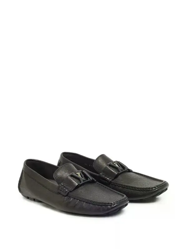 LOUIS VUITTON Monte Carlo Taiga Leather Loafers