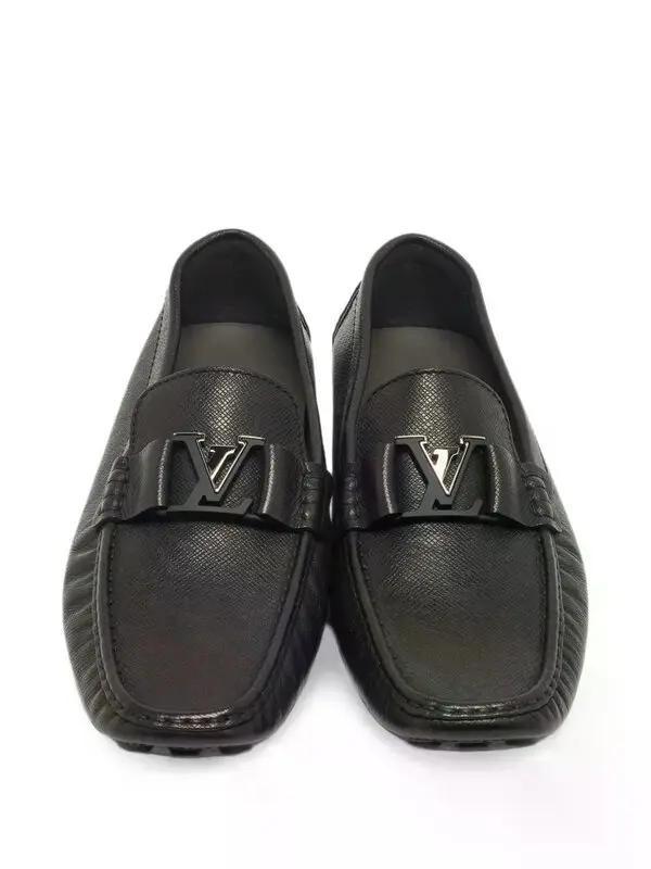 LOUIS VUITTON Monte Carlo Taiga Leather Loafers