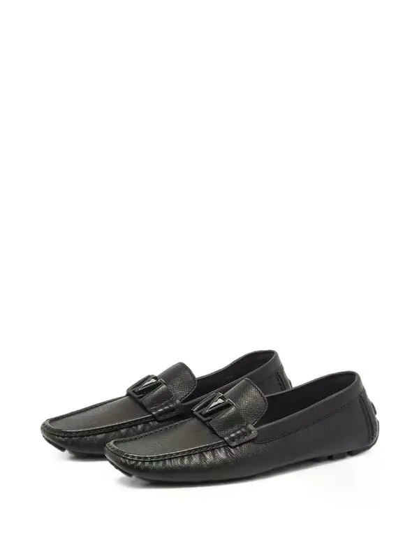 LOUIS VUITTON Monte Carlo Taiga Leather Loafers