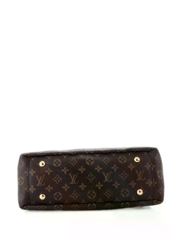 LOUIS VUITTON Pallas Tote Monogram Canvas With Leather Shoulder Bag - Brown