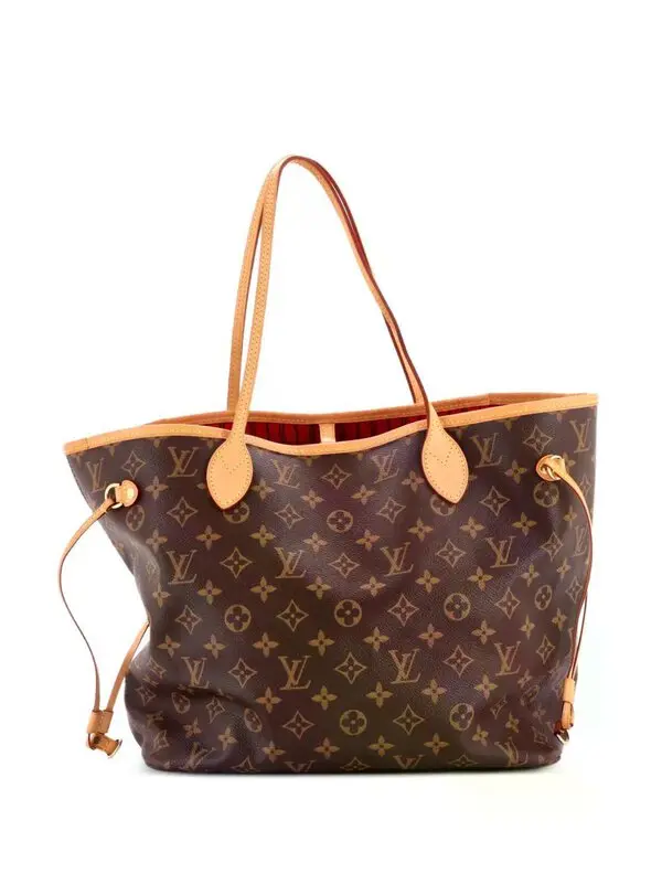 LOUIS VUITTON Neverfull Nm Monogram Canvas Mm Tote Bag - Brown