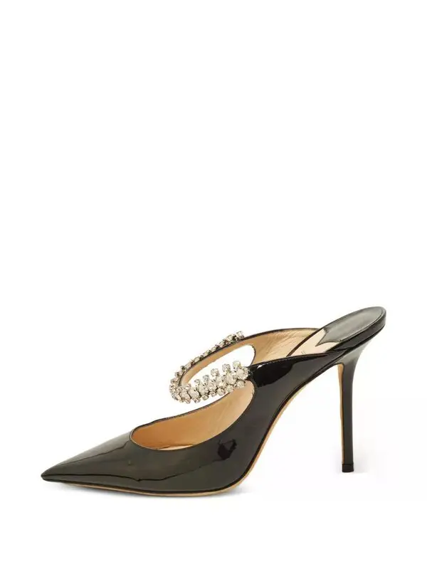 JIMMY CHOO Bing Crystal-embellished Mules - Black